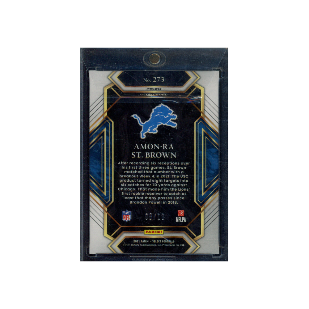 Amon-Ra St. Brown 2021 Panini Select Basketball Gold Rookie /10 – Zipster