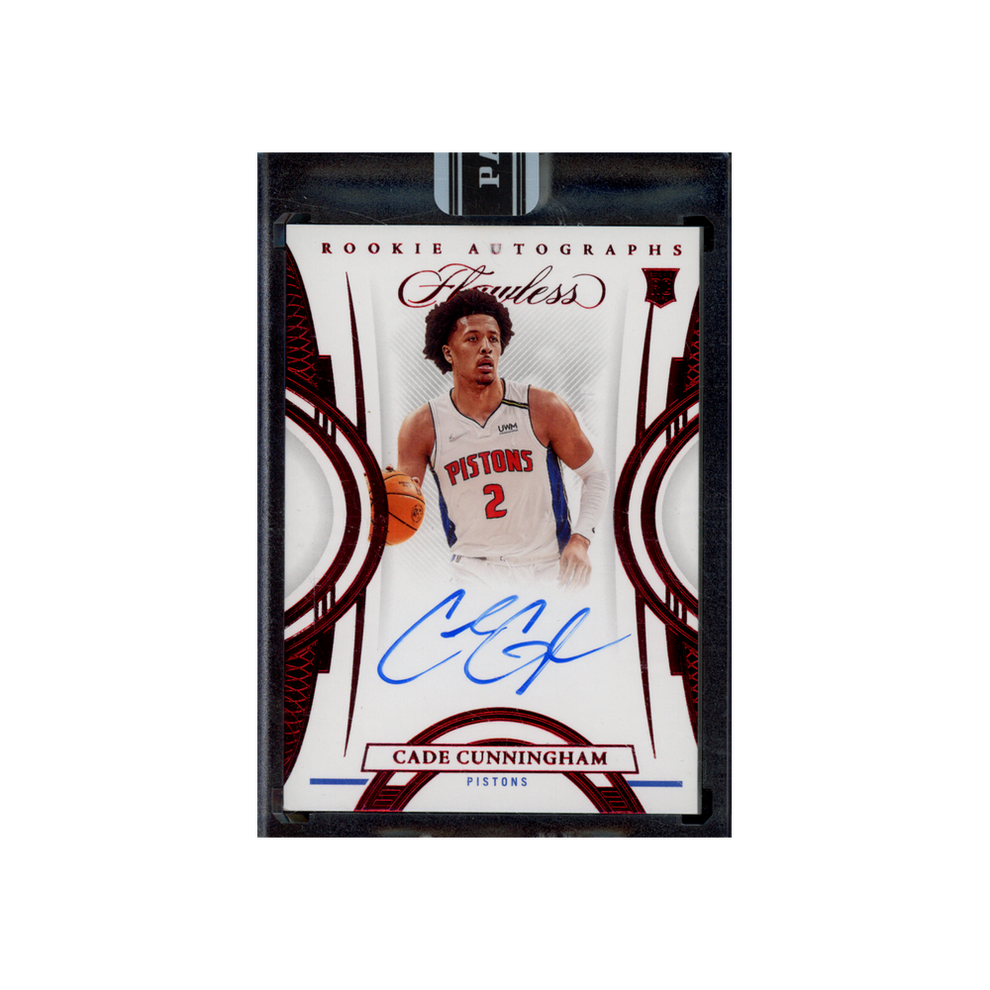 Cade Cunningham 2021-22 Panini Flawless Basketball Rookie Auto Ruby Bl ...