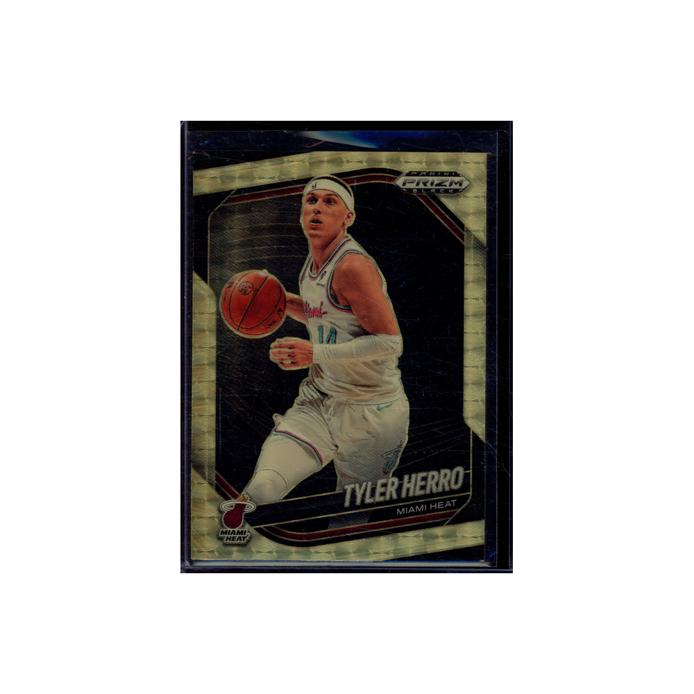Tyler Herro 2024-25 Panini Prizm Black Basketball Gold Vinyl /5 – Zipster