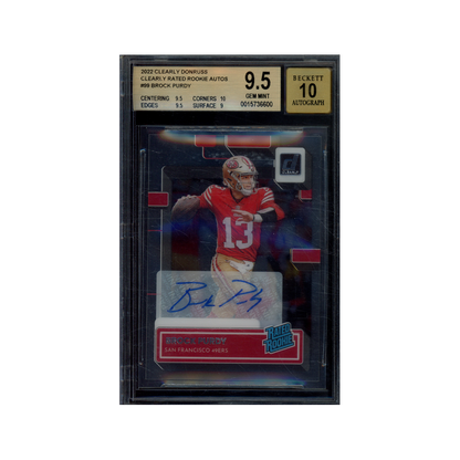 Brock Purdy 2022 Panini Clearly Donruss Football Rated Rookie Auto BGS ...