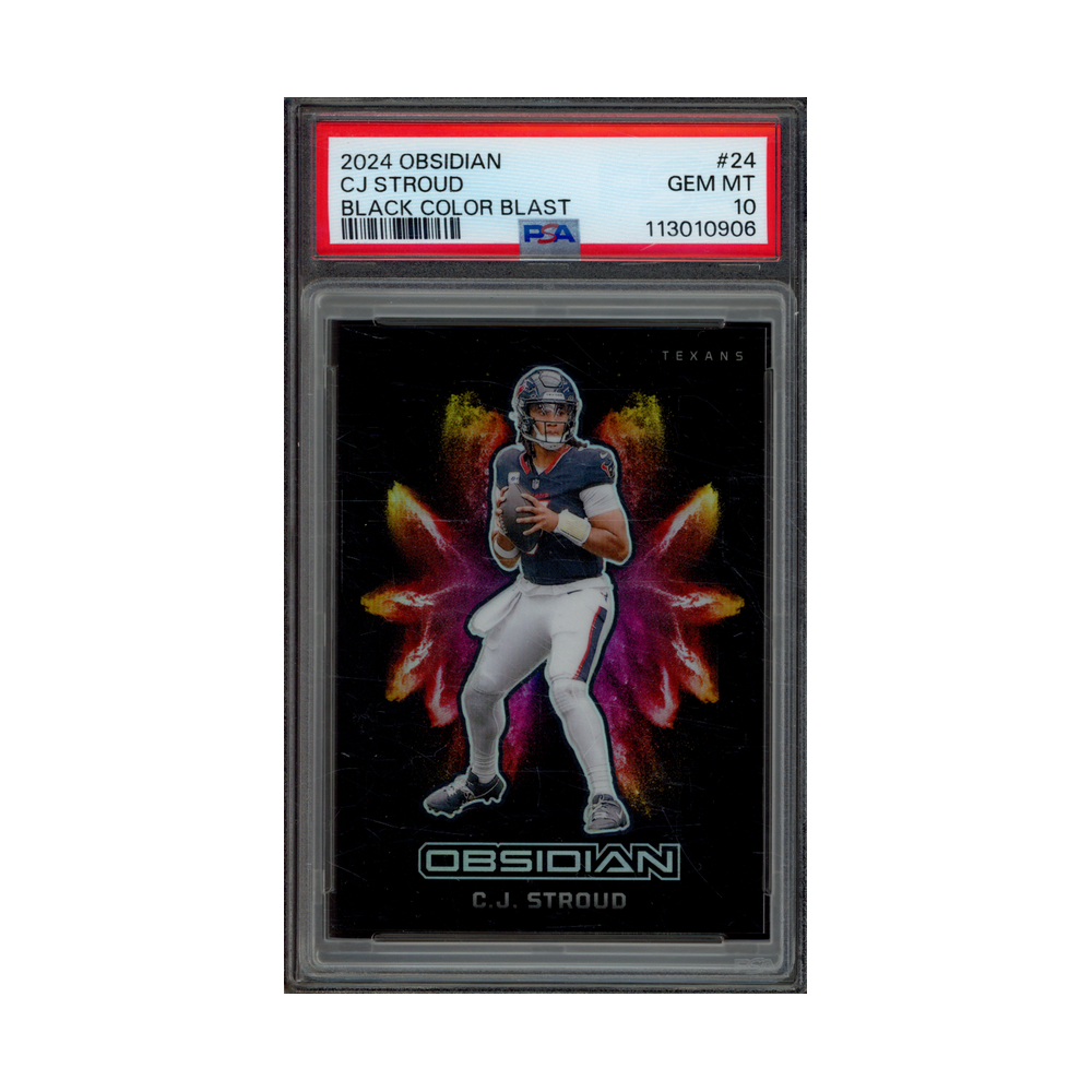 CJ Stroud 2024 Panini Obsidian Football Black Color Blast PSA 10 – Zipster