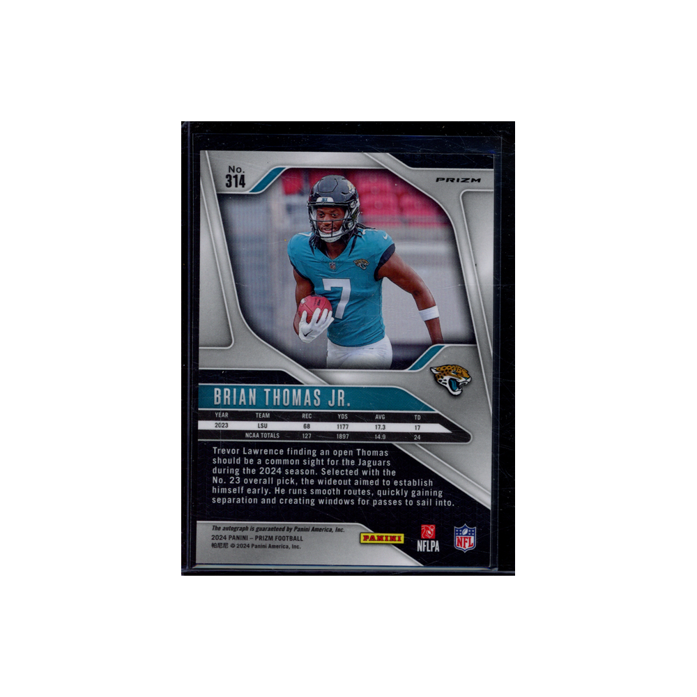 Brian Thomas 2024 Panini Prizm Football Pink Prizm Rookie Auto – Zipster